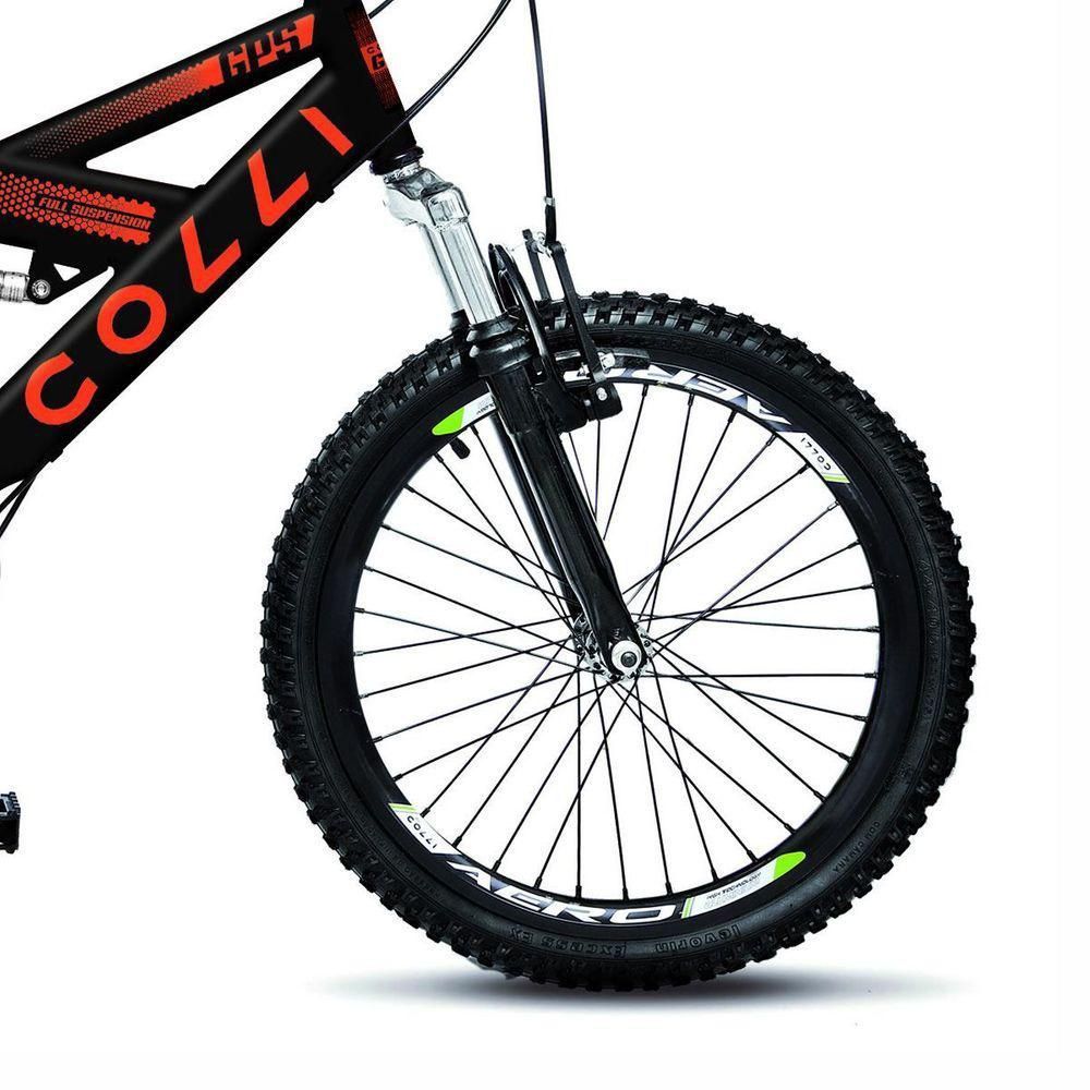 Bicicleta Colli 310 Aro 20 21 Marchas Fulls Gps Dupla Suspensão Preto ...