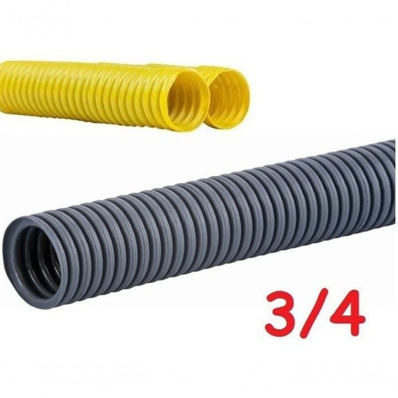 50 Metro De Eletro Duto Conduíte Corrugado Amarelo 3/4 Cinz ...