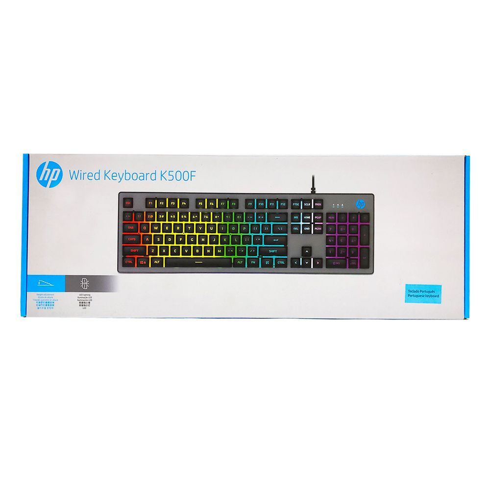 Teclado Gamer Hp K500F, Usb, Membrana, Led Rgb, Abnt2, Preto ...