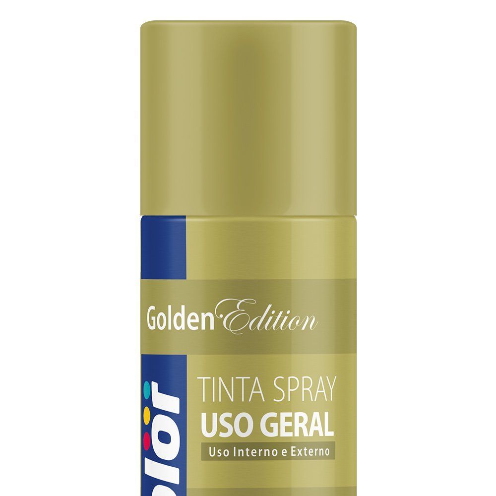 Tinta Spray Uso Geral 400ml/250g Dourado Chemicolor - WebContinental