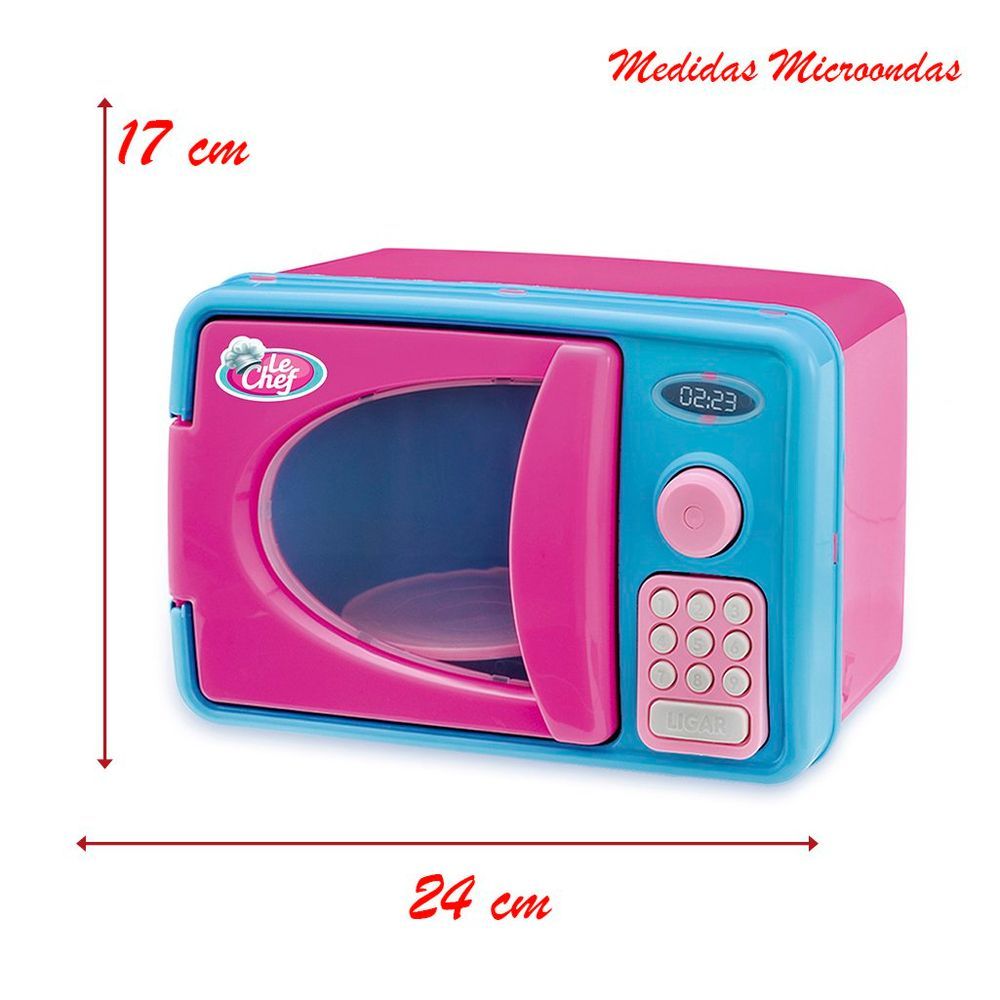 Brinquedo Kit Mini Microondas Coleção Le Chef Luz E Som - WebContinental