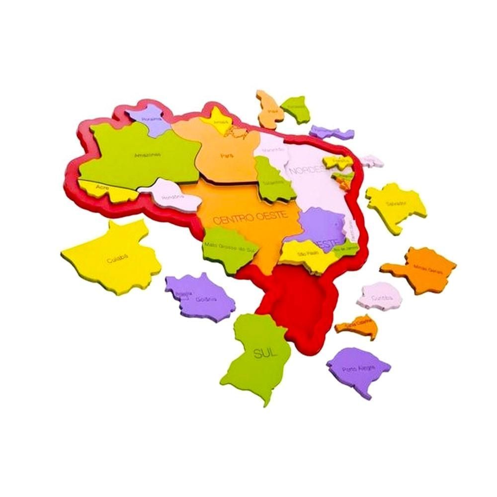 Mapa Brasil Regiões Estados Capitais Educativo E Interativo ...