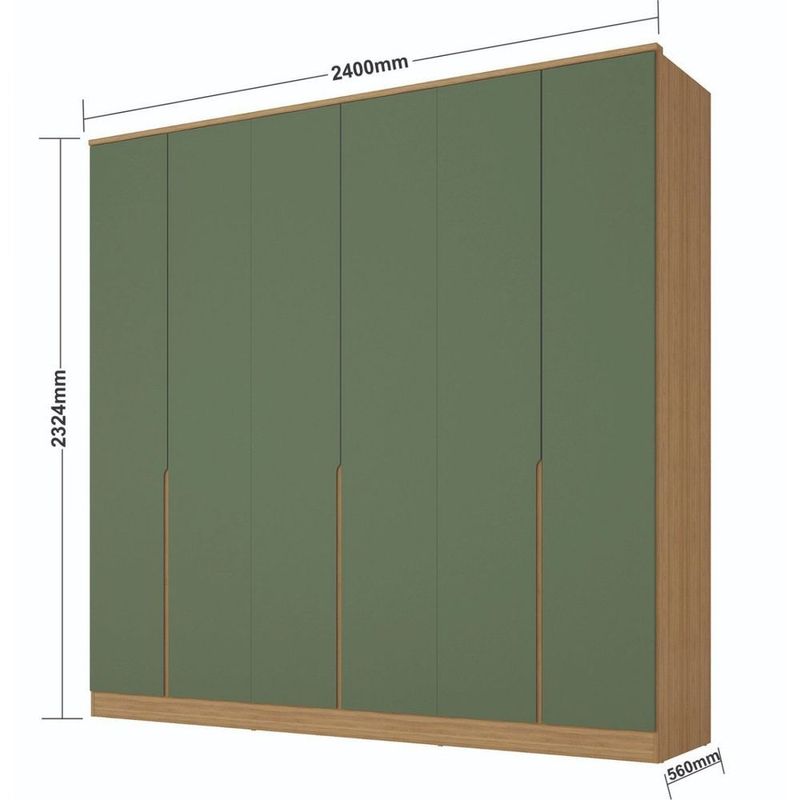 Guarda Roupa Casal 6 Portas 4 Gavetas Olivia Espresso Móveis Olmo ...