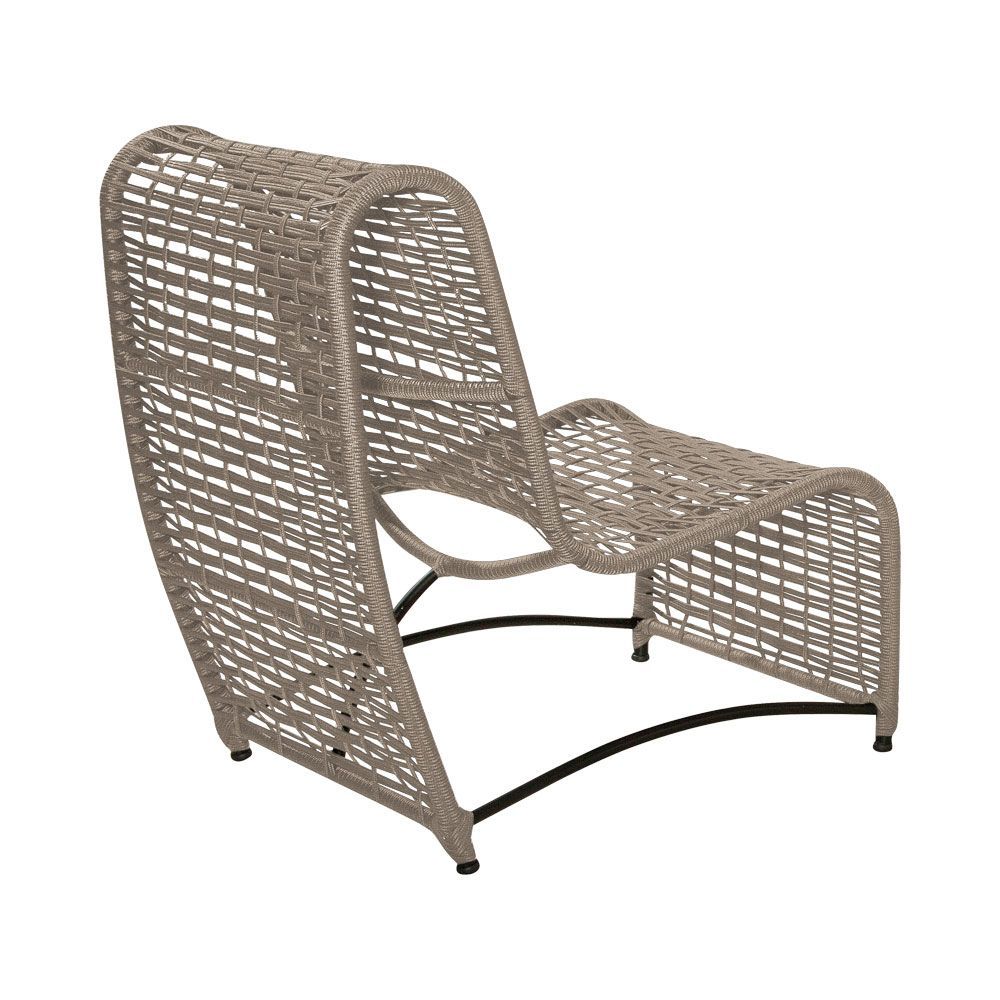 Poltrona Em Corda Náutica Rami Alumínio Preto Bella Para Área Externa ...