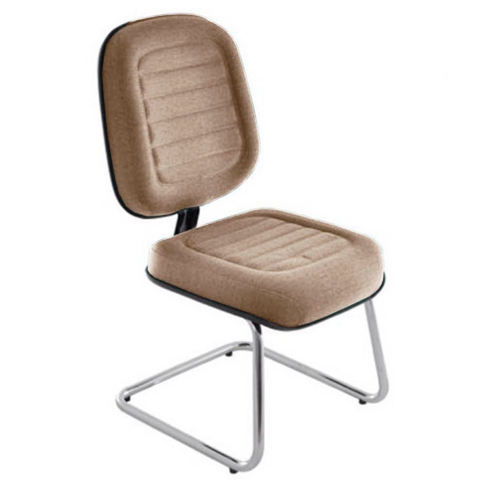 Cadeira Diretor Para Escritório Cromada Linha Blenda Bege - WebContinental