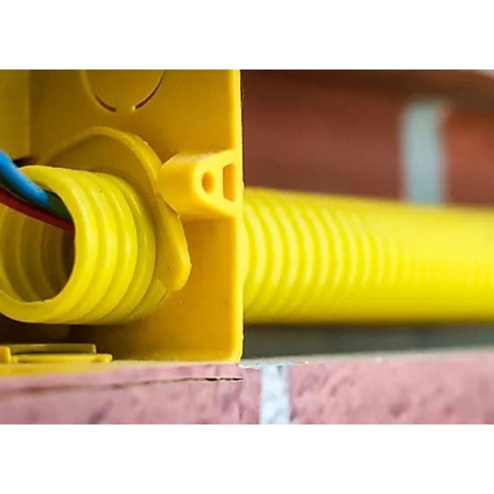Eletroduto Corrugado ¾ Com 25mm Amarelo - 50 Metros - WebContinental