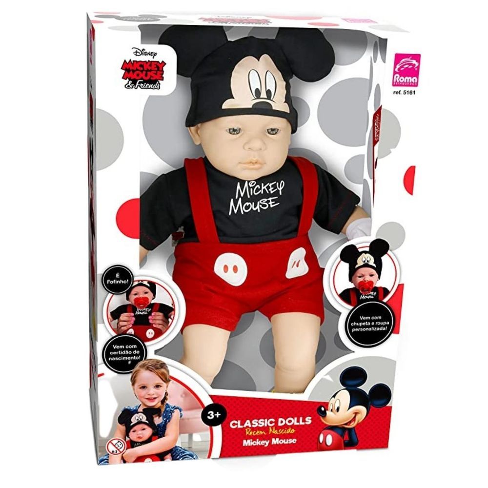 Boneca Classic Dolls Mickey Mouse - Roma - WebContinental
