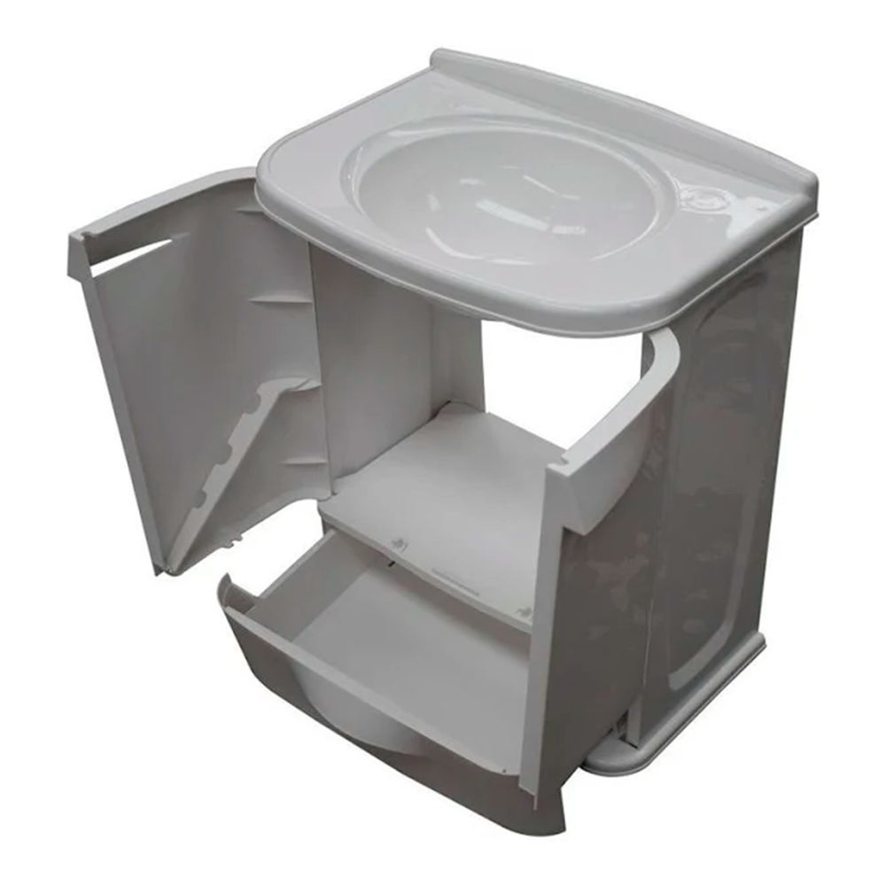 Gabinete De Plástico Com Lavatório 45X32X58Cm Branco - Astra ...