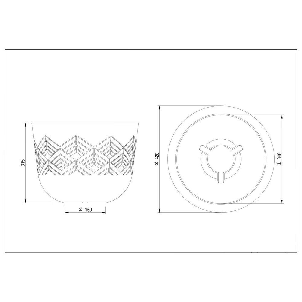 Vaso Redondo 42 Tribo Japi Macchiato - WebContinental