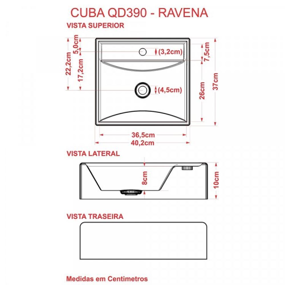 Kit Cuba Q39 Com Torneira Luxo 1195 Metal E Válvula Click 1 Pol. 1/2 E ...