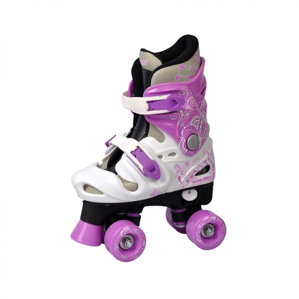 Patins Infantil 4 Rodas Quad Ajustavel Winmax Roxo M - WebContinental