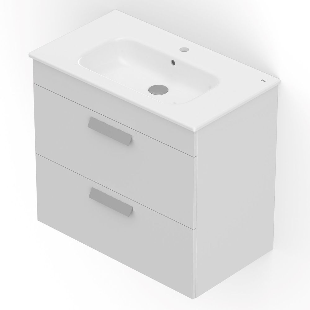 Gabinete Para Banheiro 80X45Cm Com Lavatório 2 Gavetas Debba Roca ...