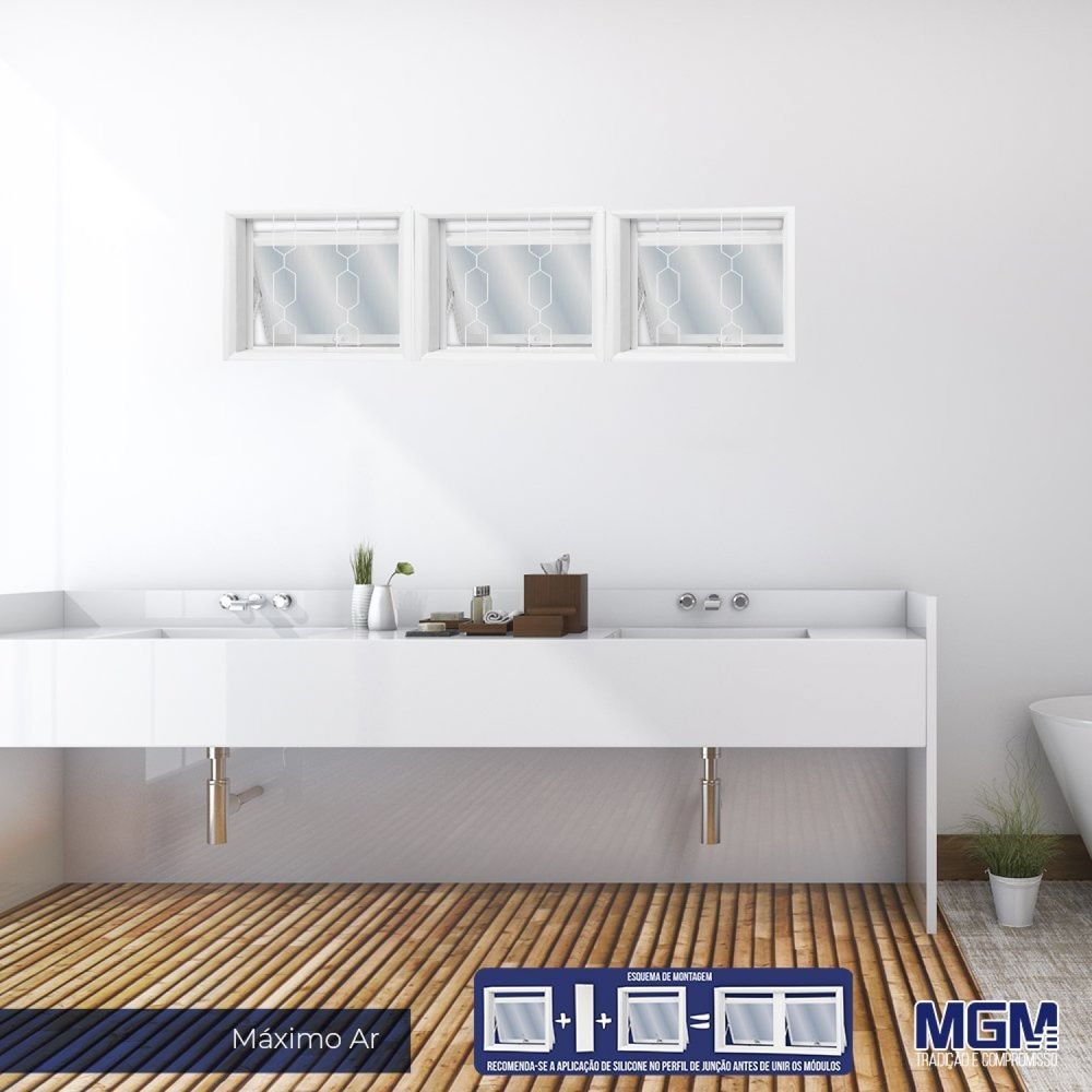 Máximo Ar Aço 1 Folha 60Cmx80Cm Vidro Liso Incolor Branco - WebContinental