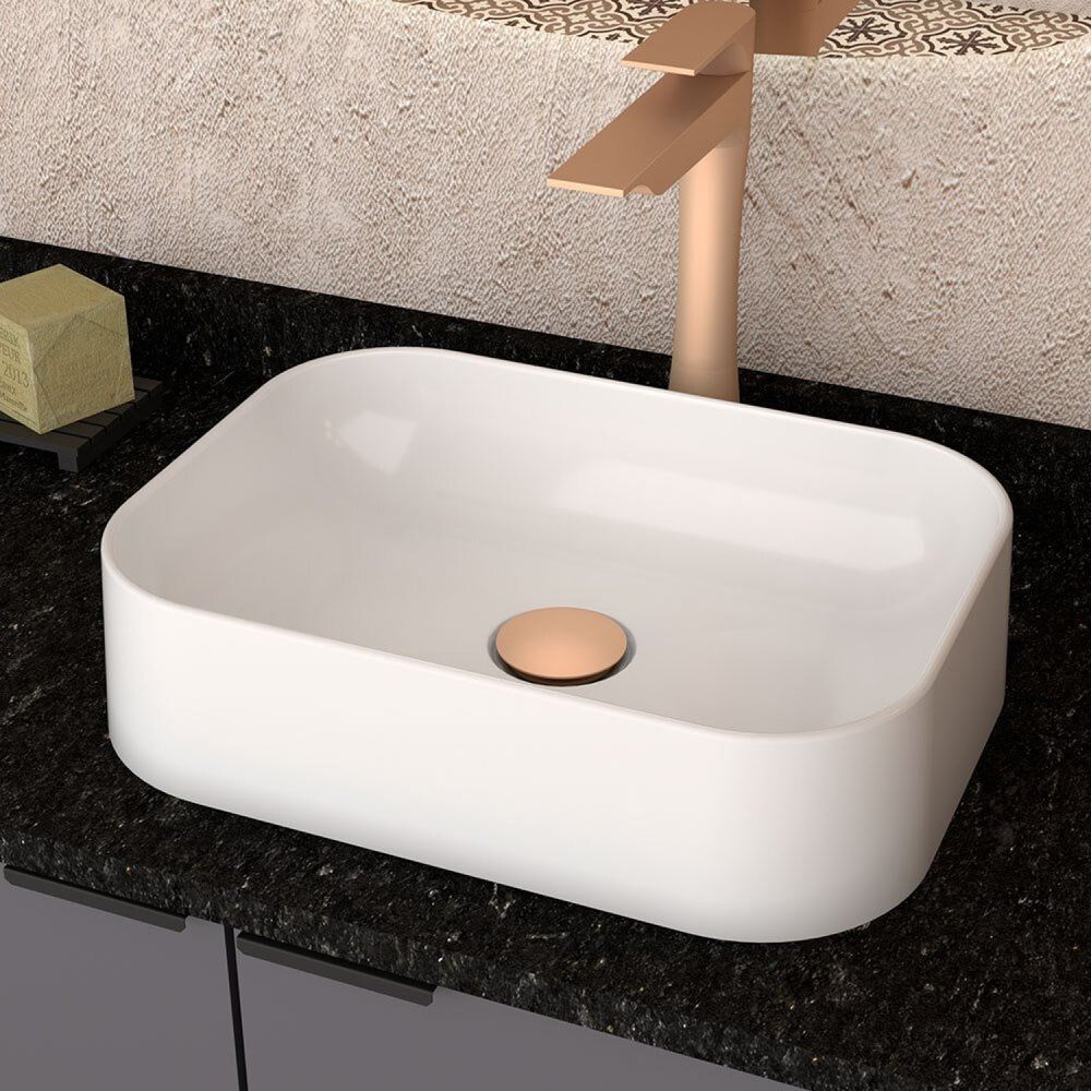 Cuba De Apoio Para Banheiro Em Mármore Sintético Luna Branco ...