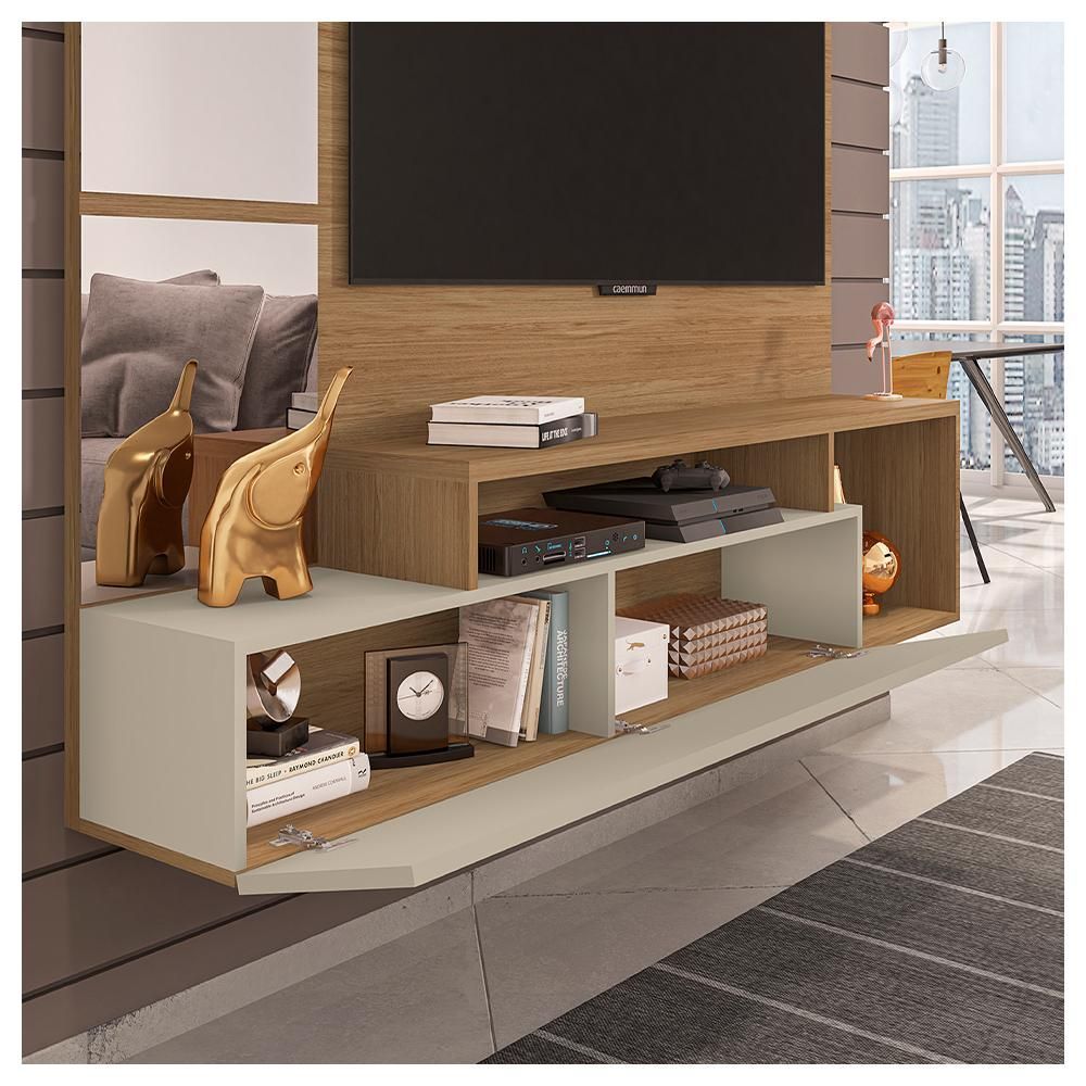 Painel Bancada Para Tv Até 65 Polegadas Marrom Inbox Caemmun ...