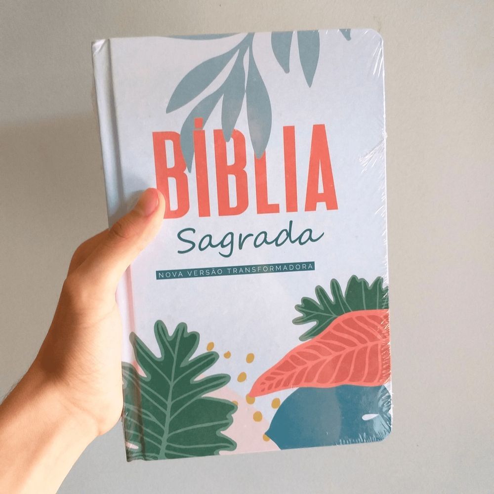 Bíblia Sagrad Flores Ultra Fina Slim Tamanho Grande - WebContinental