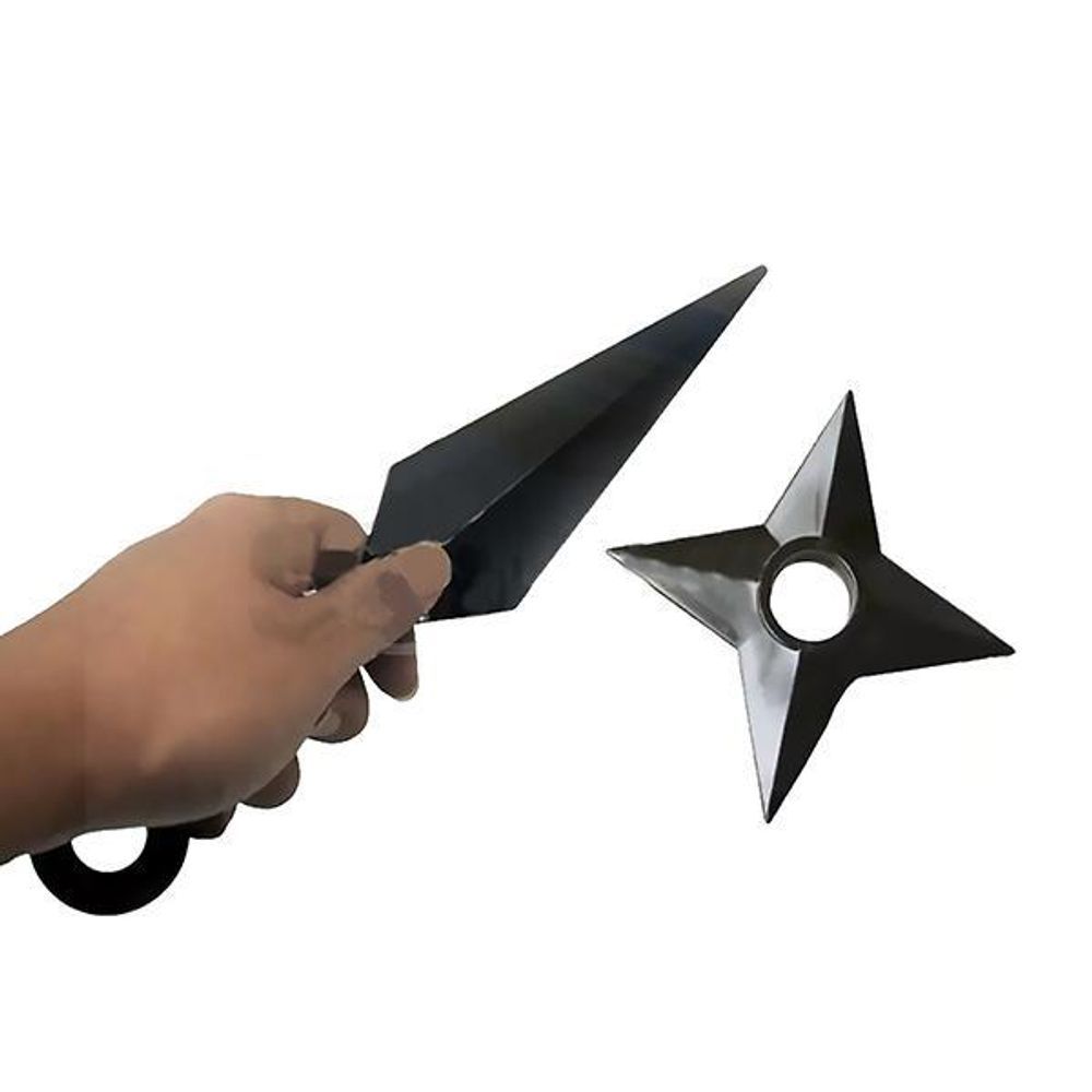 Kit Boneco Action Figure Naruto + Shuriken Ninja + Kunai 18 ...