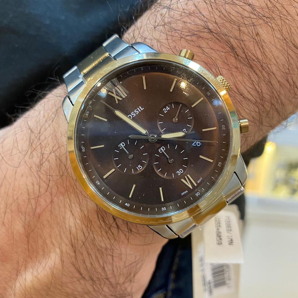Relógio Fossil Masculino Neutra Chrono Bicolor Fs5869/1mn - WebContinental