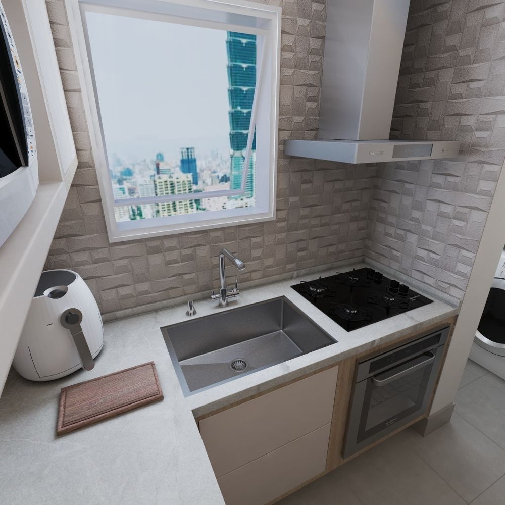 Cuba 60X40 Inox 304 + Calha Escorredor 55Cm Úmido - WebContinental