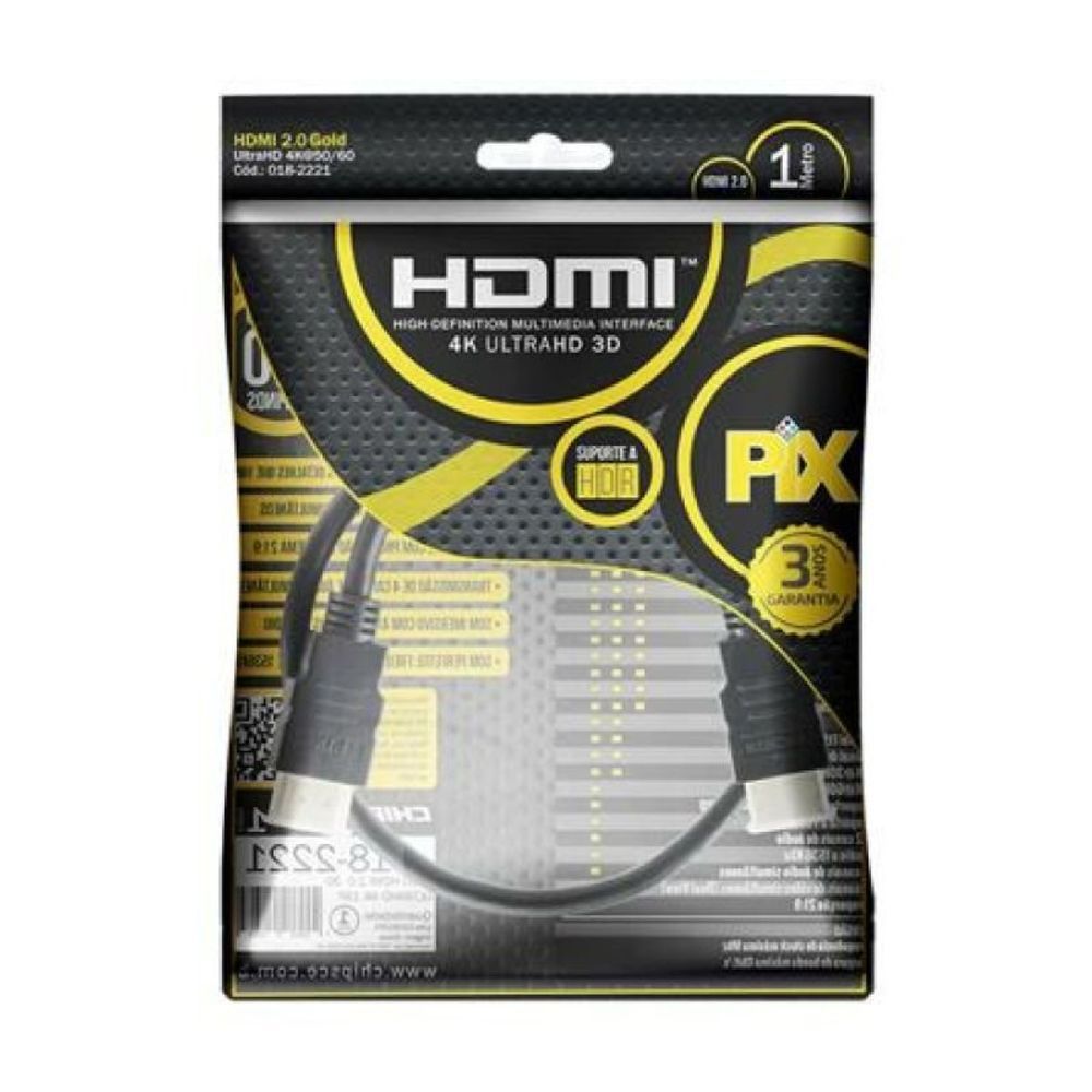 Cabo Hdmi Gold 1 Metro 4k Ultrahd Pix 018 2221 - WebContinental
