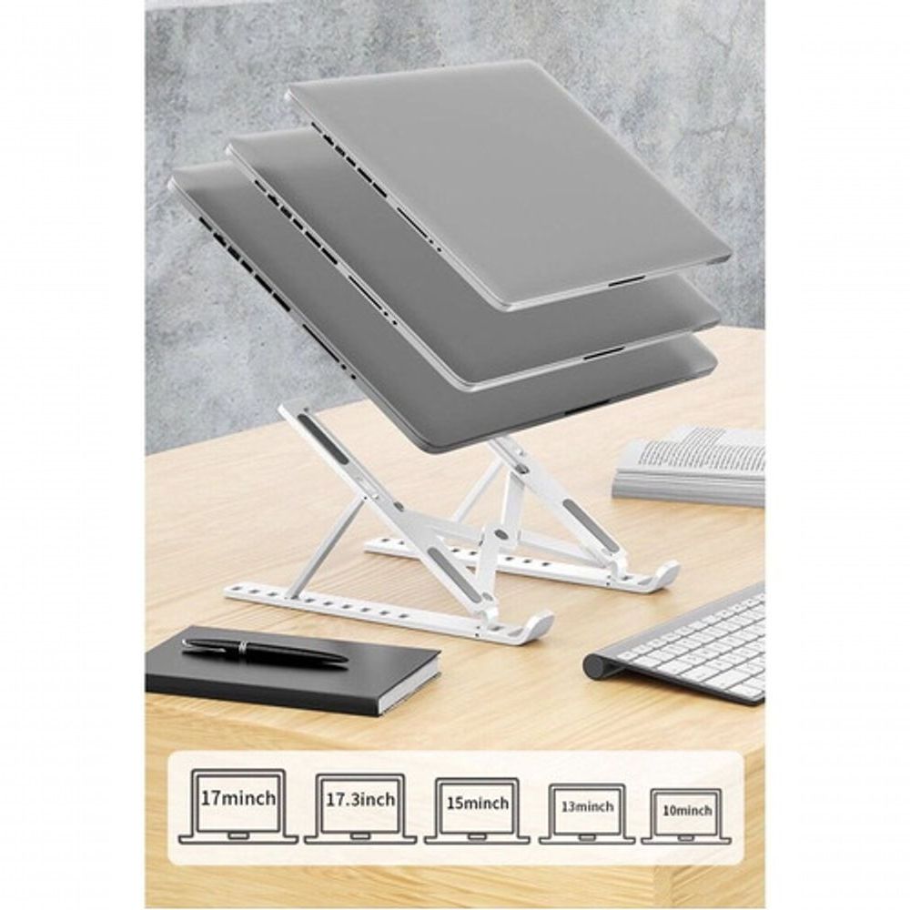 Suporte Para Notebook Alumínio Dobrável Ergonômico Ajustável ...