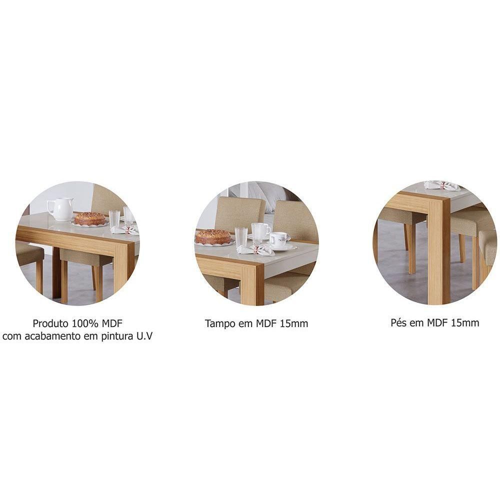 Mesa Para Cozinha Grace + Tampo Madeirado 90x90cm Cinza-nature - Cimol ...