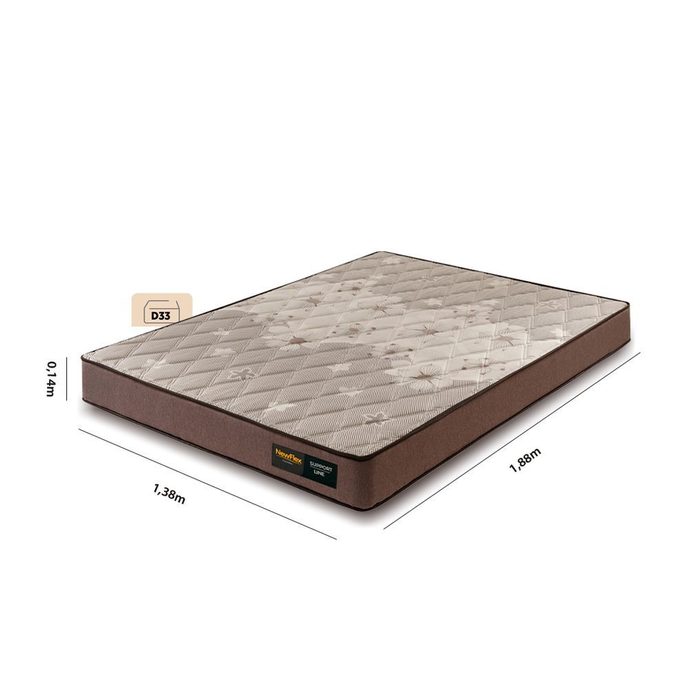 Colchão Casal Espuma Newflex D33 Mult Support 138x188 - WebContinental