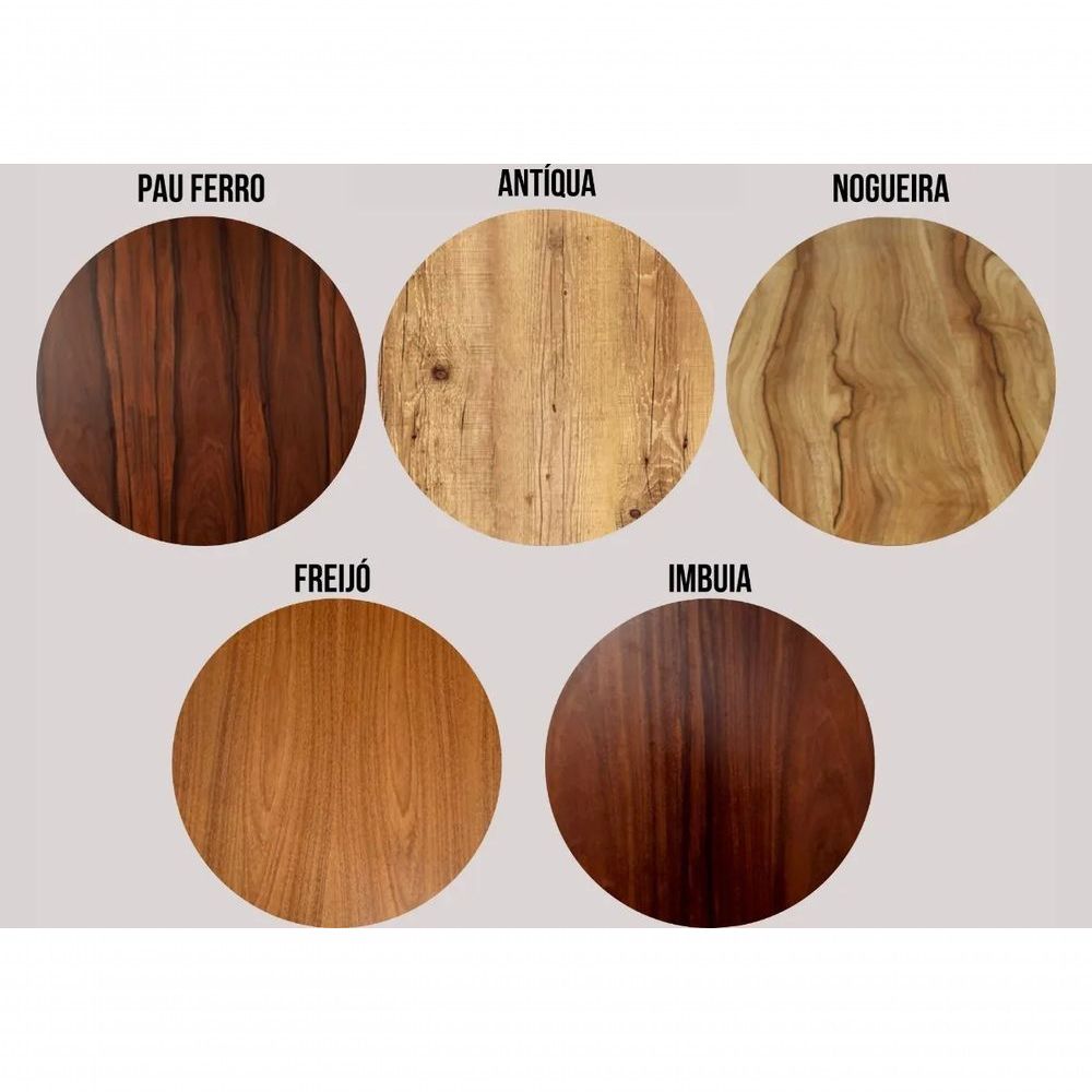 Mesa Redonda 1,60 Base Preto Tampo Frejo - WebContinental