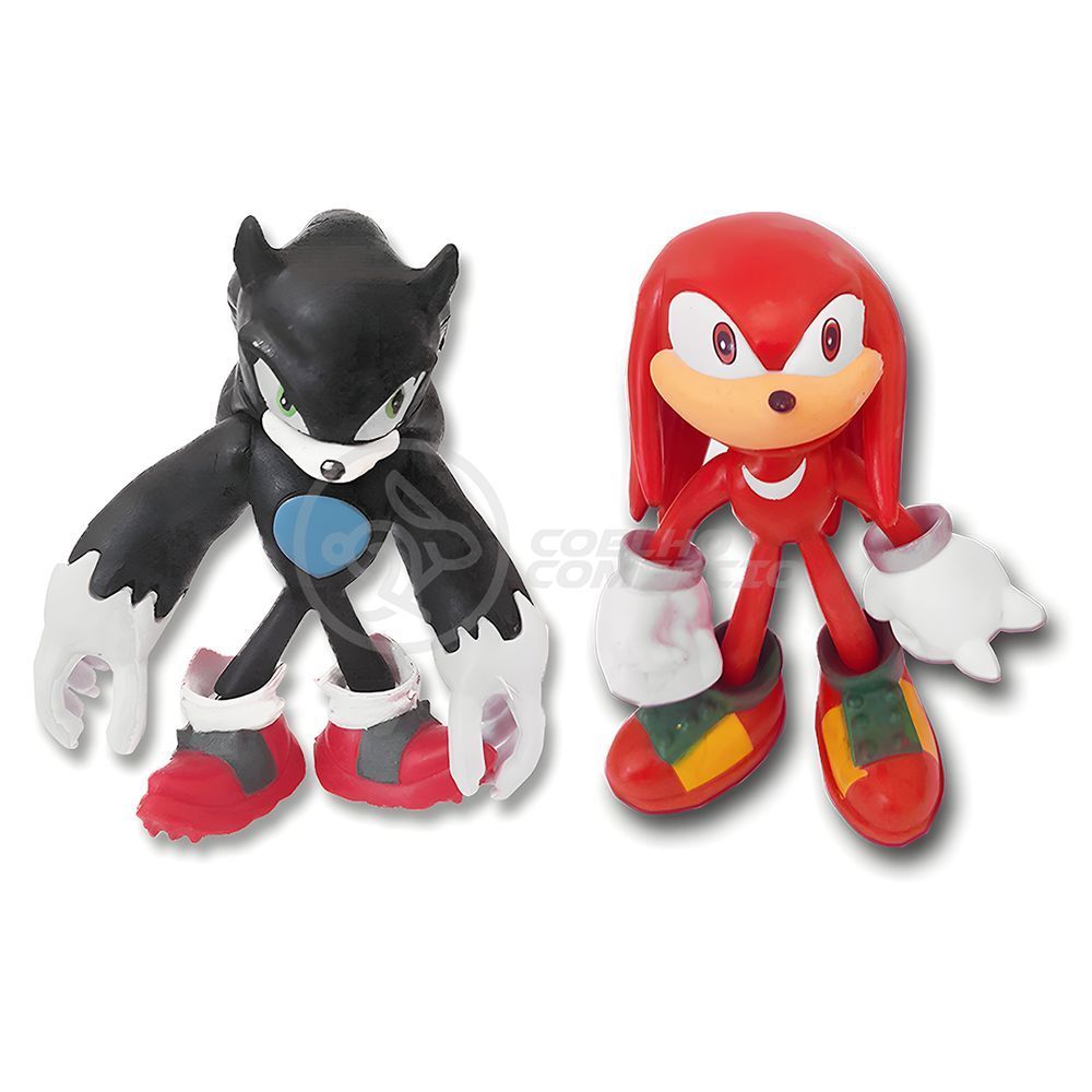 Cartela Sonic The Hedgehog 3 Bonecos Miniaturas Sonic Knuckles E ...