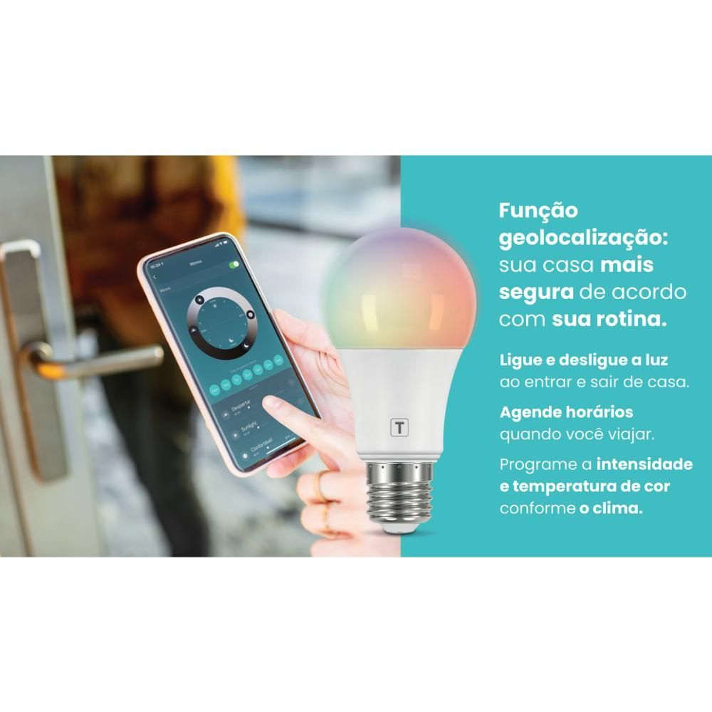 Lâmpada Led Smart Tramontina 16 Milhões De Cores Rgbw Wi-fi ...