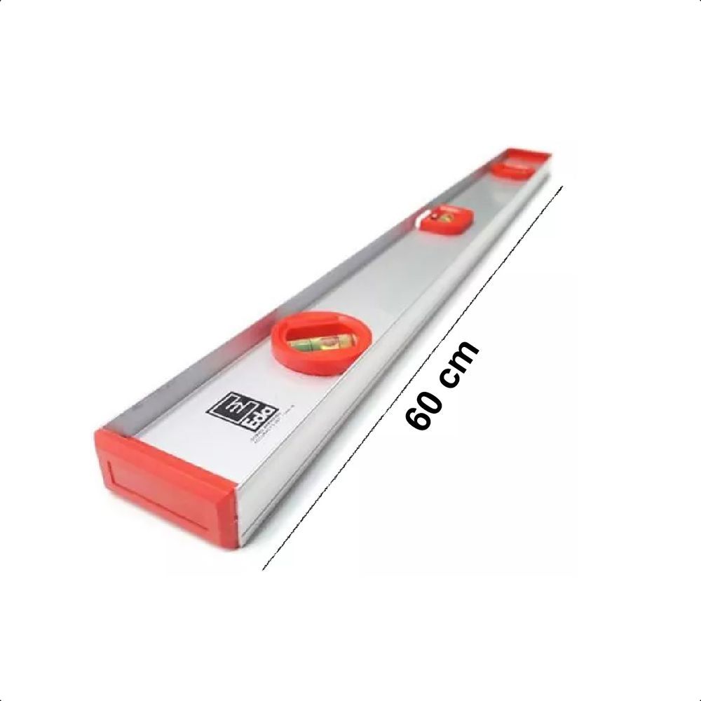 Nível De Alumínio 60cm 3 Bolhas Profissional - WebContinental