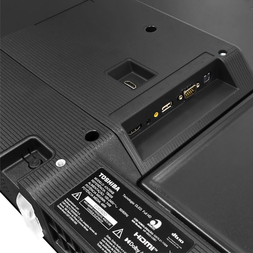 Smart Tv Dled 43 Toshiba 43v35kb Full Hd Wi-fi Com Conversor Digital - WebContinental