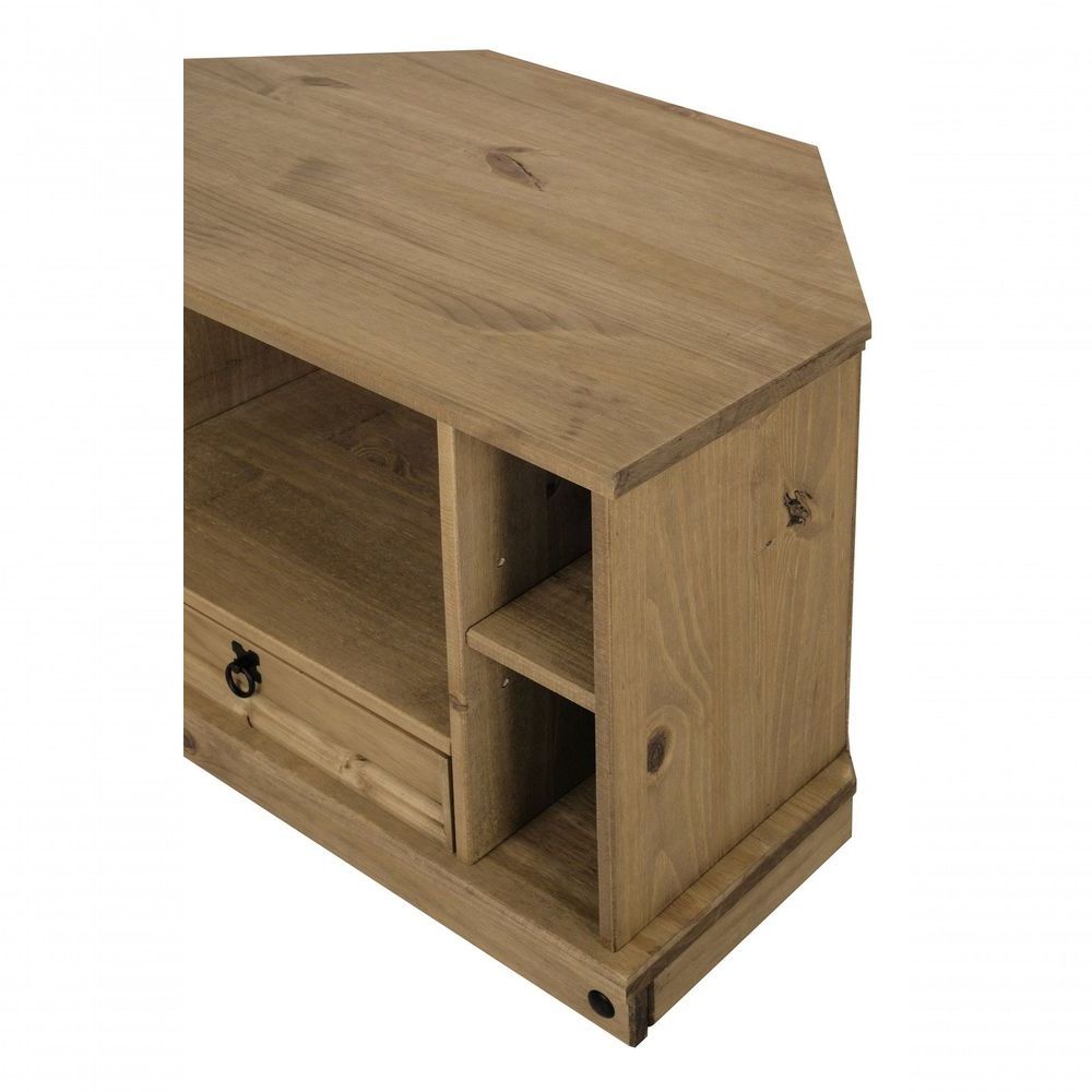 Rack Tv De Canto 1 Gaveta Em Madeira De Pinus Em Cera Cera Classic ...