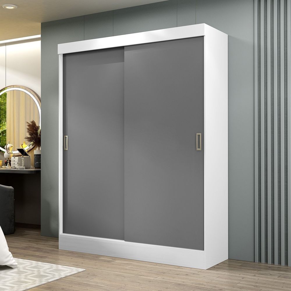 Guarda-roupa Solteiro Portas De Correr 2 Gavetas Gana Espresso Móveis ...