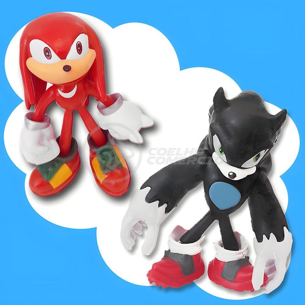 Cartelado Infantil Sonic The Hedgehog 3 Action Figures Sonic Knuckles E ...