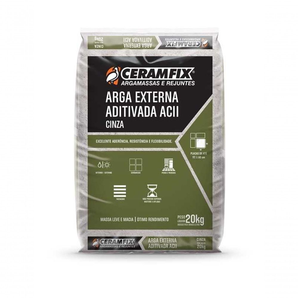 Argamassa Ceramicas Arga Externa Ac-ii Cinza 20kg - Ceramfix ...