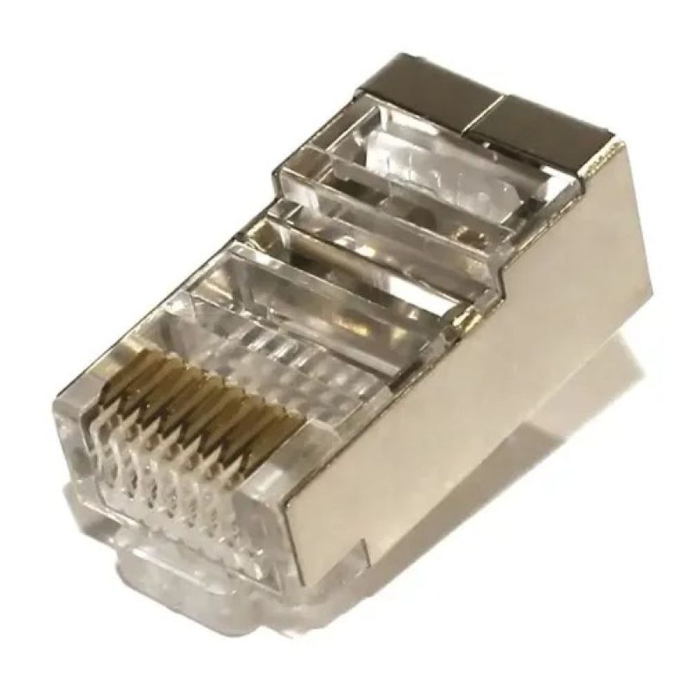 Conector Rj45 Cat5 Blindado Com 10 Unidades - WebContinental