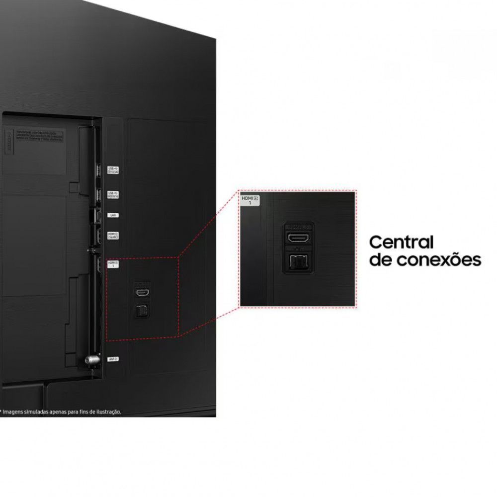 Smart TV 55 QLED 4K Samsung 55Q60D Gaming Hub AI Energy Preto ...