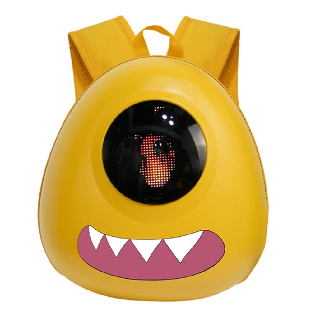 Mochila Loy Kids Led Eye Infantil Display Controla Via App Amarelo ...