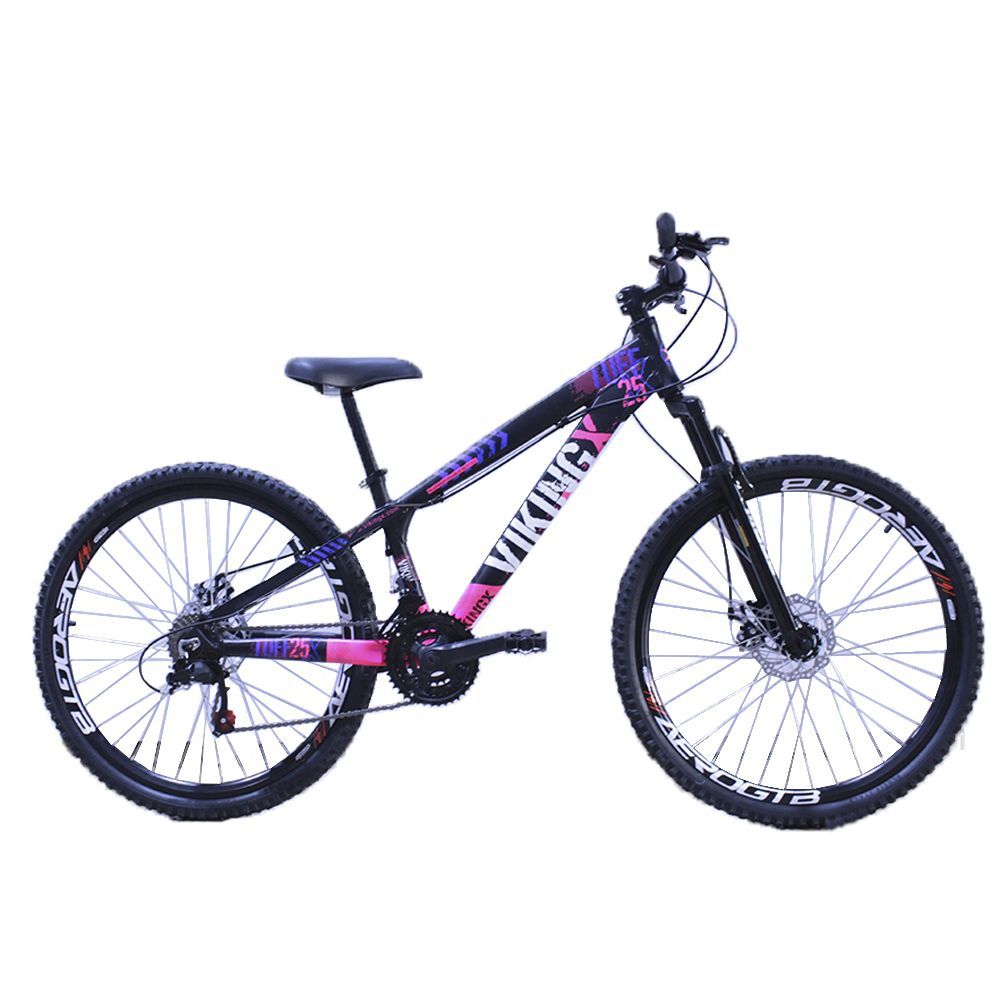 Bicicleta Vikingx Aro 26 Câmbios Importado 21v Aero Preto Rosa ...