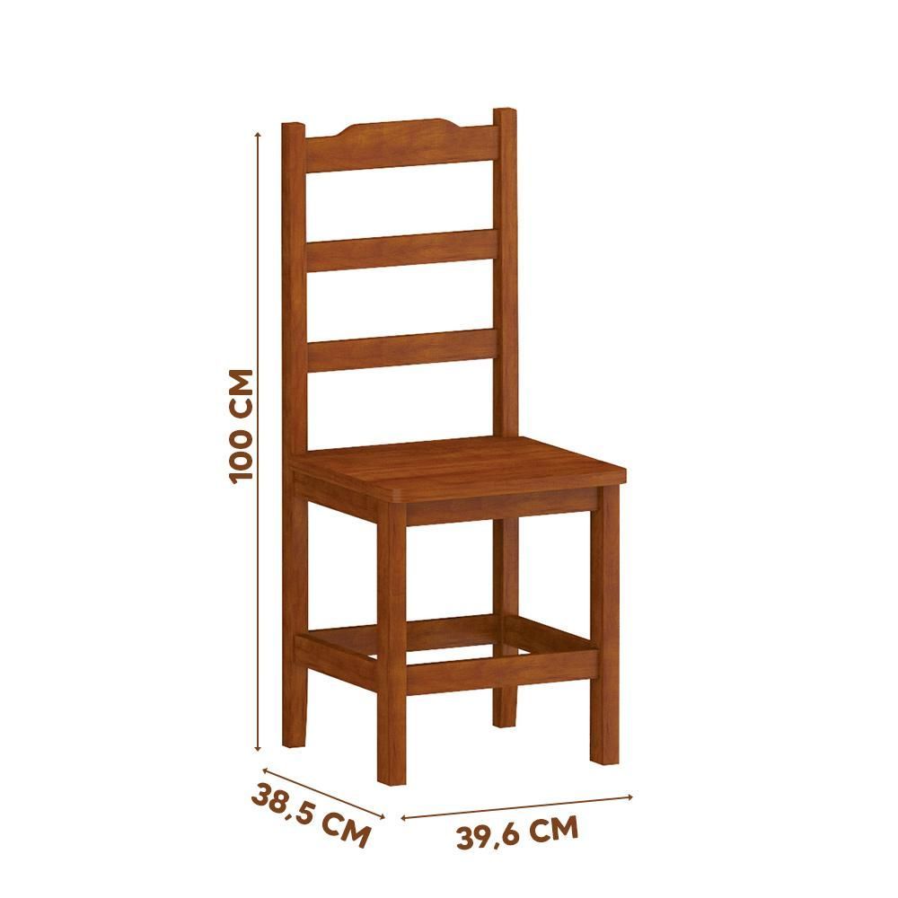 Mesa De Madeira Maciça Com 6 Cadeiras 160cm Mel Tully Jm Móveis ...