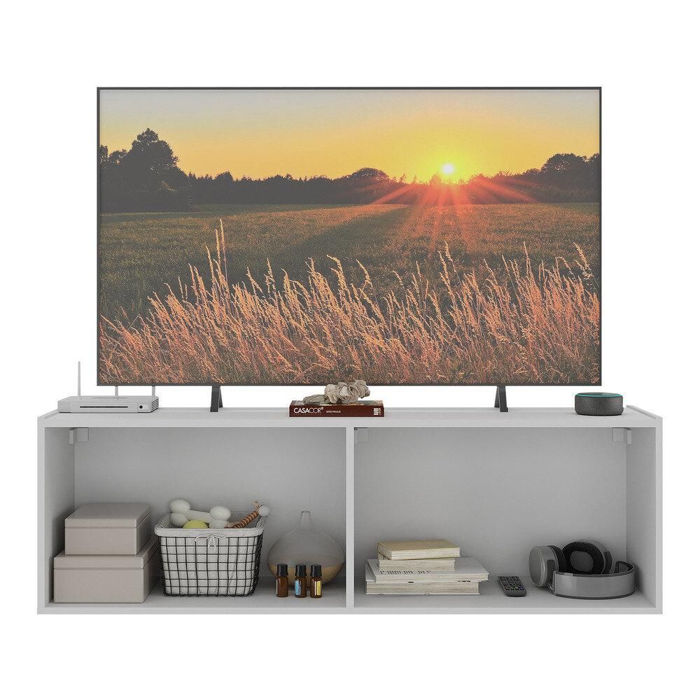 Rack Tv Até 50 Polegadas Suspenso Com Espelhos Mp1081 Branco Branco - WebContinental