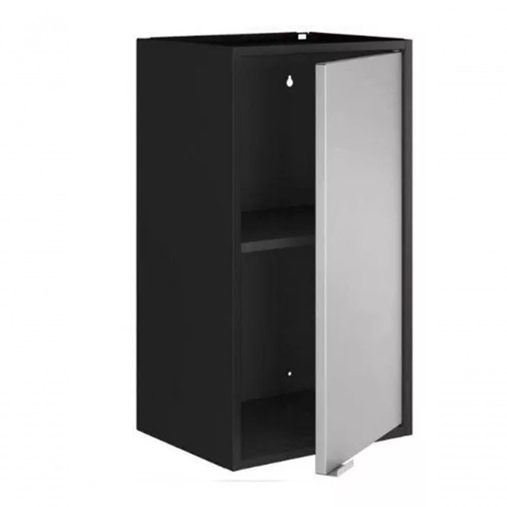 Armário Itatiaia Multiuso Aéreo Smart Aço 1Porta Preto/Cinza ...