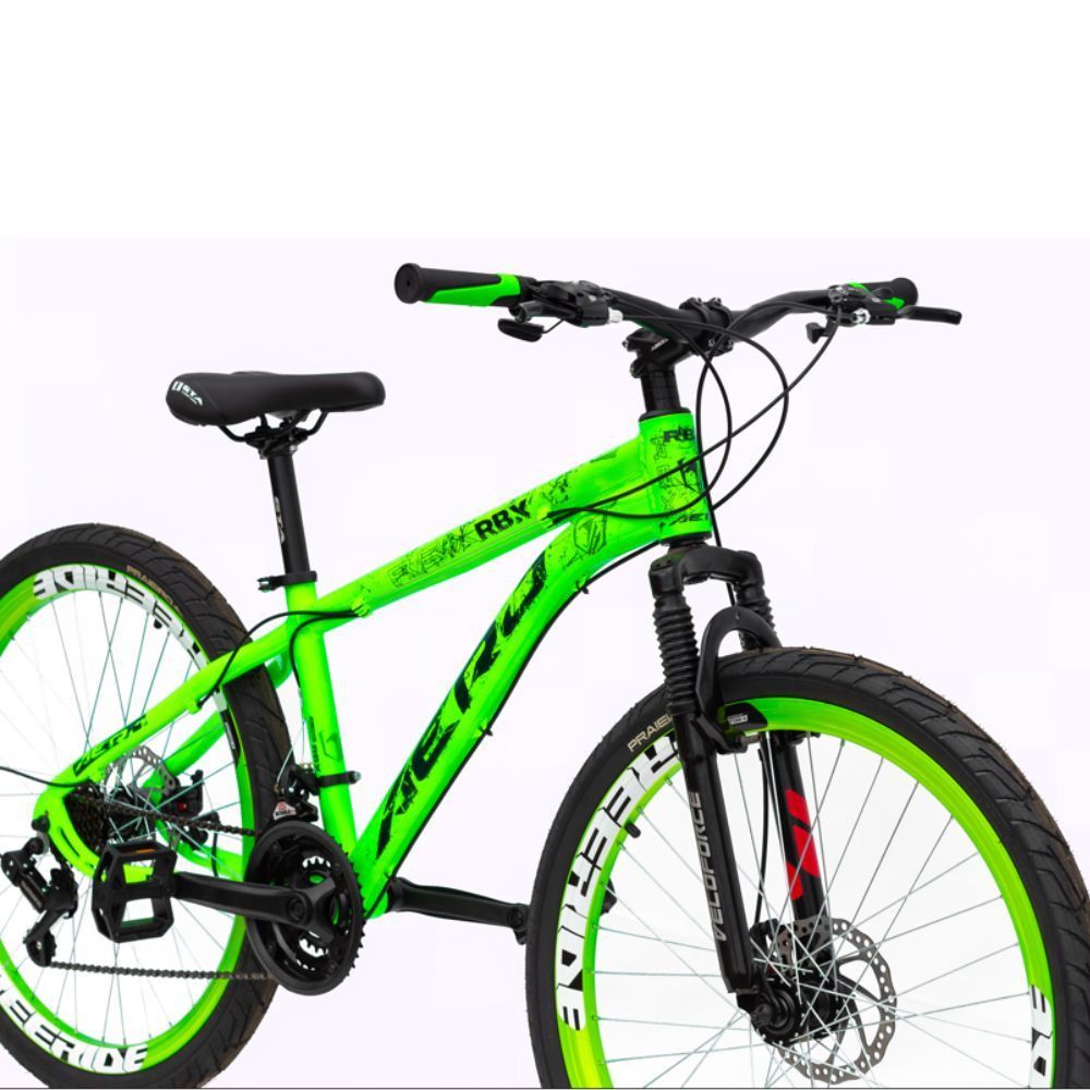 Bicicleta Aero Rbx Aro 26 Quadro Alumínio Freio A Disco Verde Neon - Preto - WebContinental