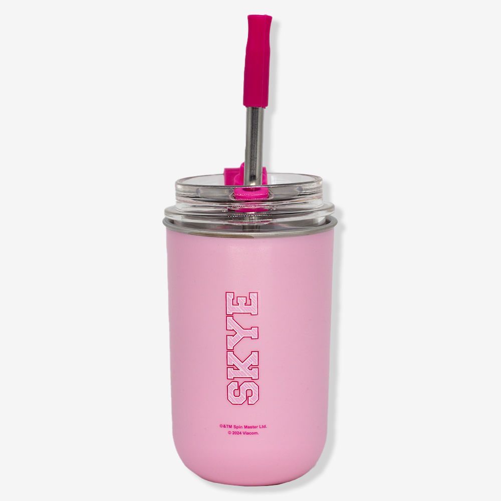 Copo Neo Com Canudo Skye Patrulha Canina - WebContinental