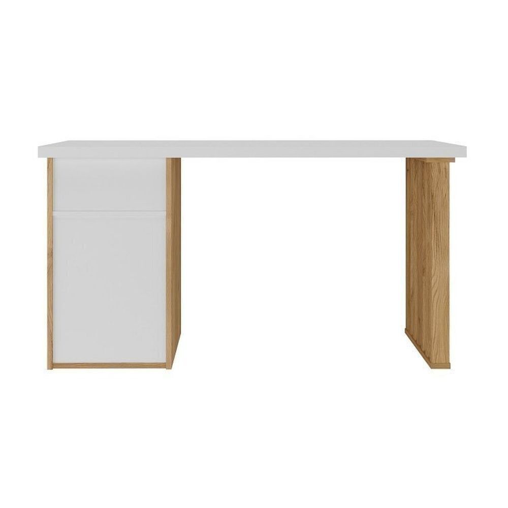 Kit 2 Peças Com Escrivaninha Florence Com Pés Ripado E Estante Multiuso ...