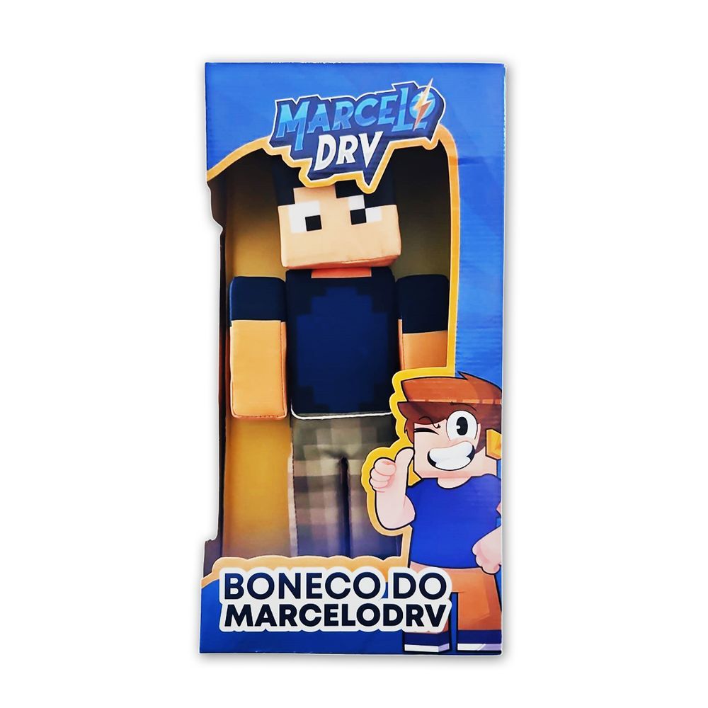 Boneco Minecraft Pelúcia Streamer Youtuber Marcelo Drv - WebContinental