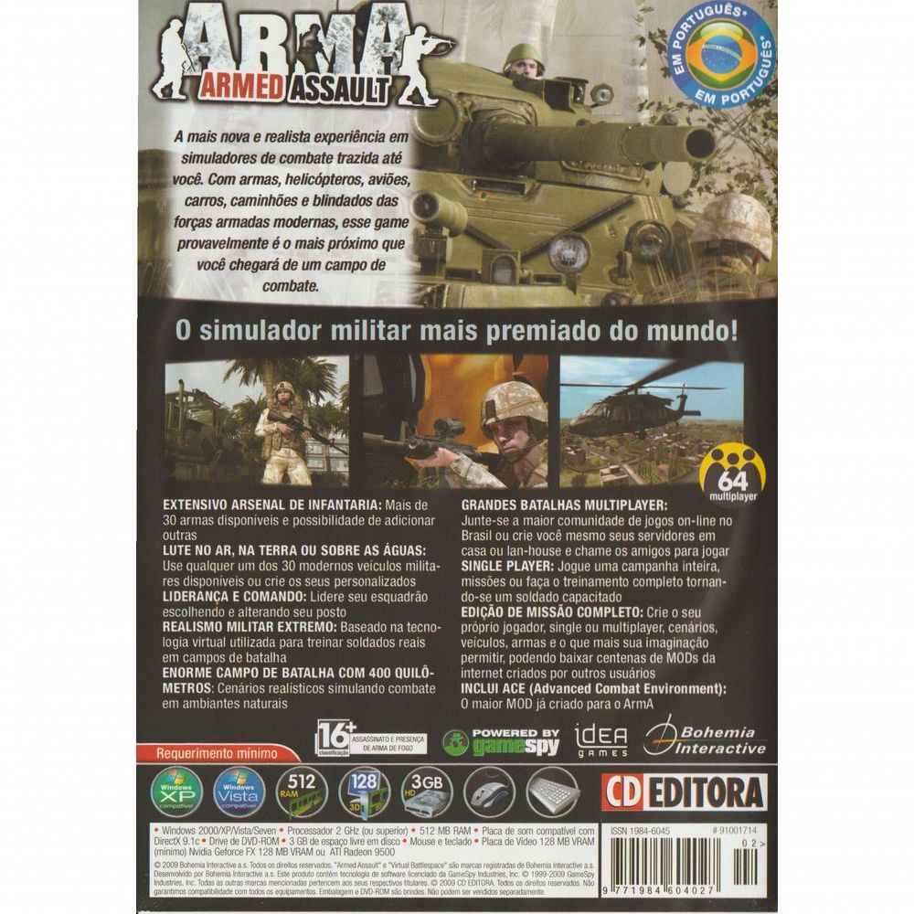 Revista Cd Expert Arma Armed Assault Jogo Completo Pc - WebContinental
