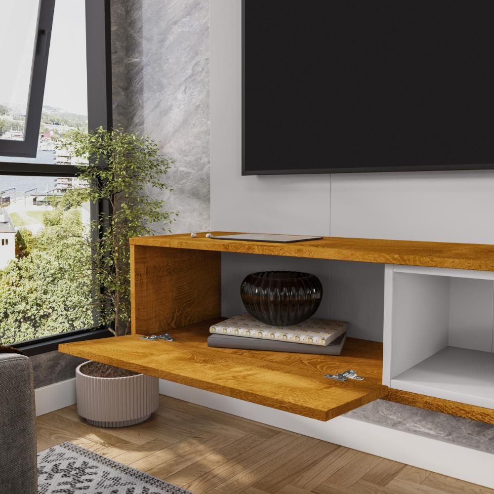 Painel Tv 50 Polegadas Conrado Naturalle Off-white - WebContinental