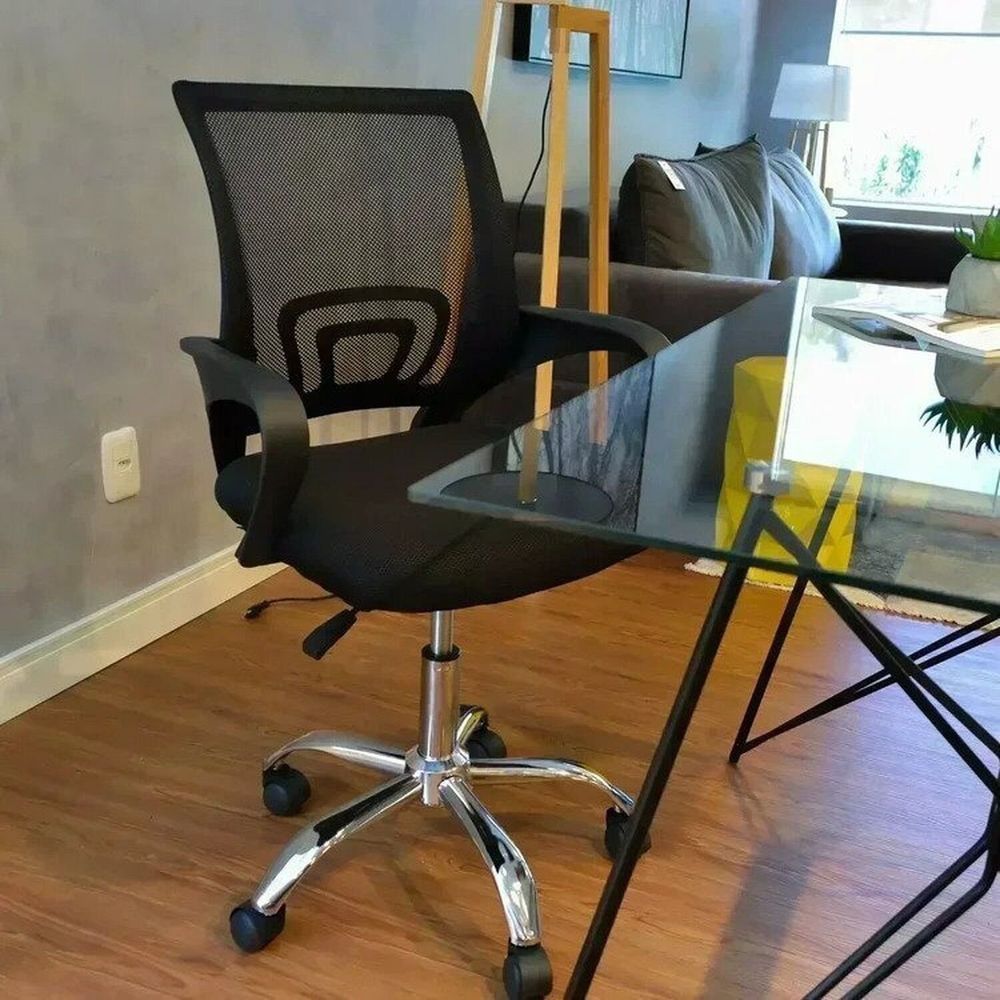 Conjunto Escritório 1 Mesa Em L Industrial 150cm Kuadra 1 Cadeira De ...